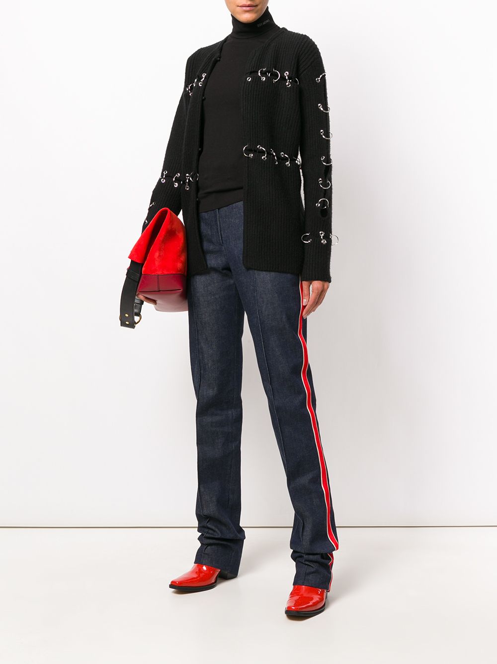 CALVIN KLEIN Calvin Klein Contrast Panel Straight Leg Jeans