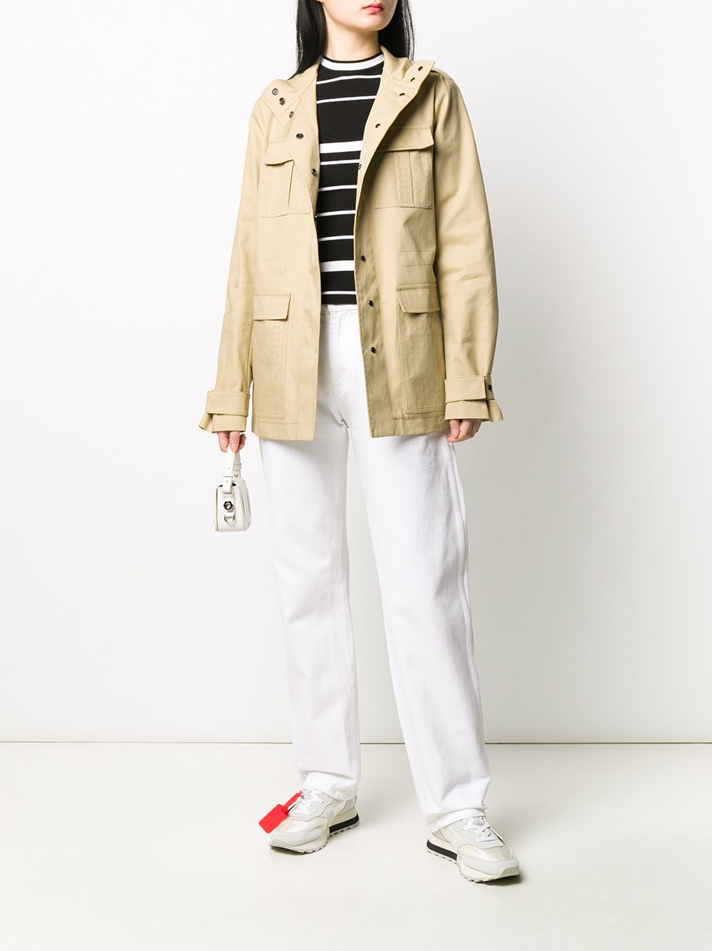 OFF-WHITE Perforated Short Trench Coat