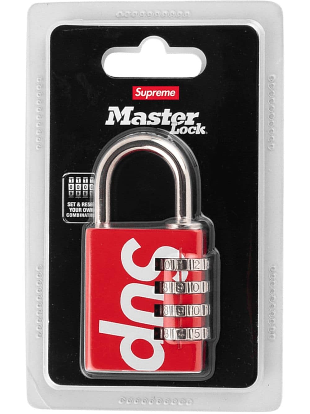 Supreme Master Lock Numeric Combination Lock - Red | Editorialist