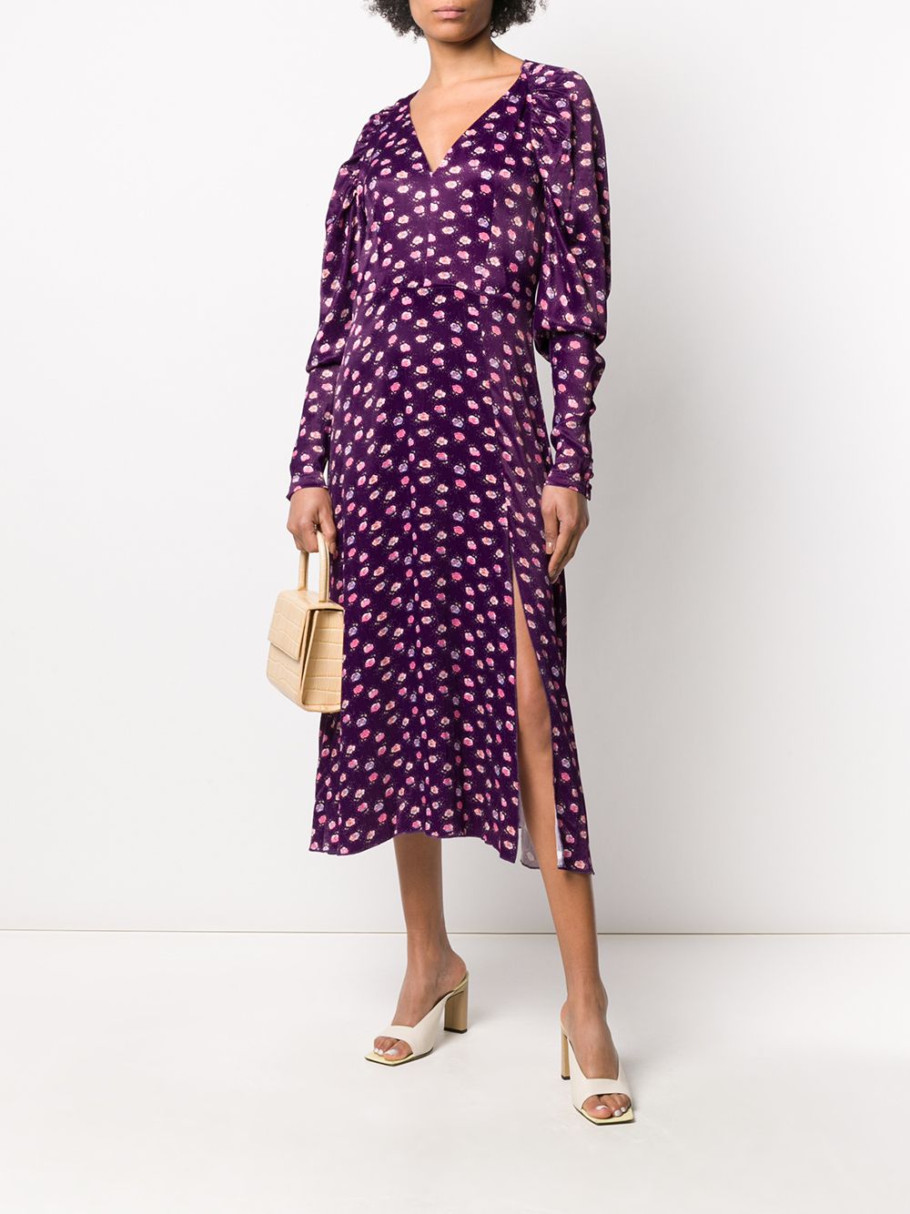 ROTATE BY BIRGER CHRISTENSEN ROTATE BIRGER CHRISTENSEN Pansy Print Midi Dress