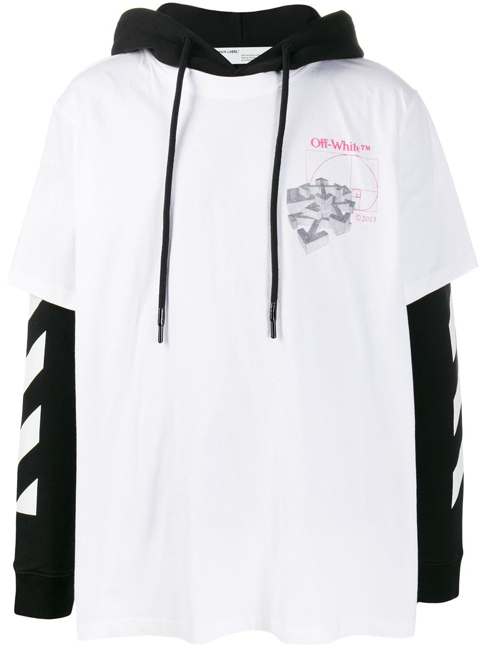 Off-White Off- Golden Ratio T-Shirt Hoodie In White - 46% Off