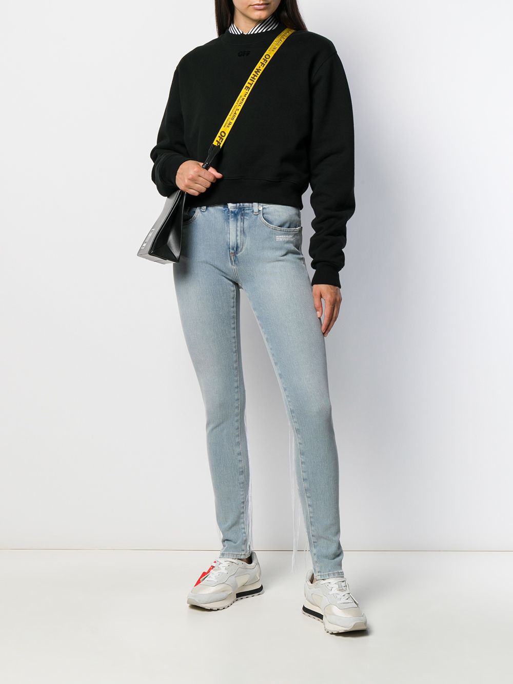 OFF-WHITE Off-White Embroidered Skinny Jeans