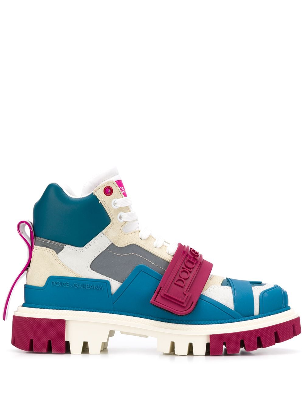 Dolce & Gabbana Colour-Block Trekking Boots In White - 50  display picture 3