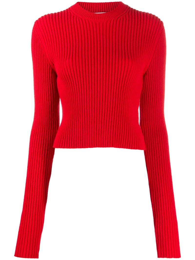 cropped knit jumper
