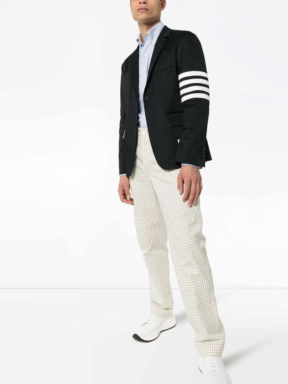 THOM BROWNE Thom Browne Unconstructed 4-Bar Single-Breasted Blazer