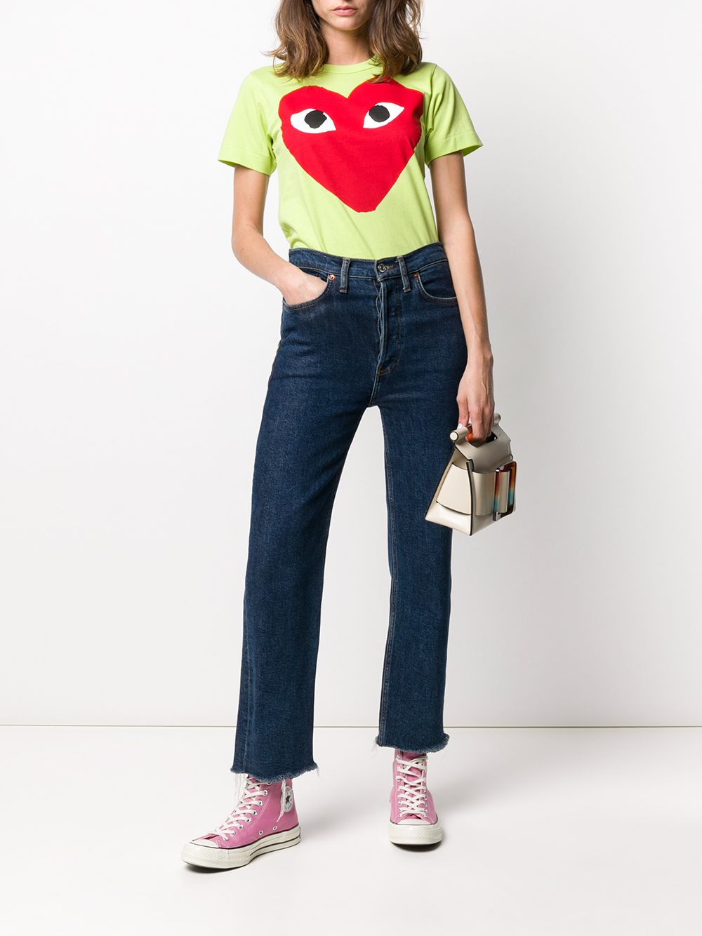 PLAY COMME DES GARCON Comme Des Garçons Play Heart Print T-Shirt