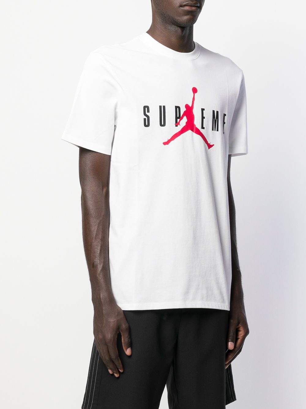 Supreme X Jordan Logo-Print T-Hirt - White | Editorialist