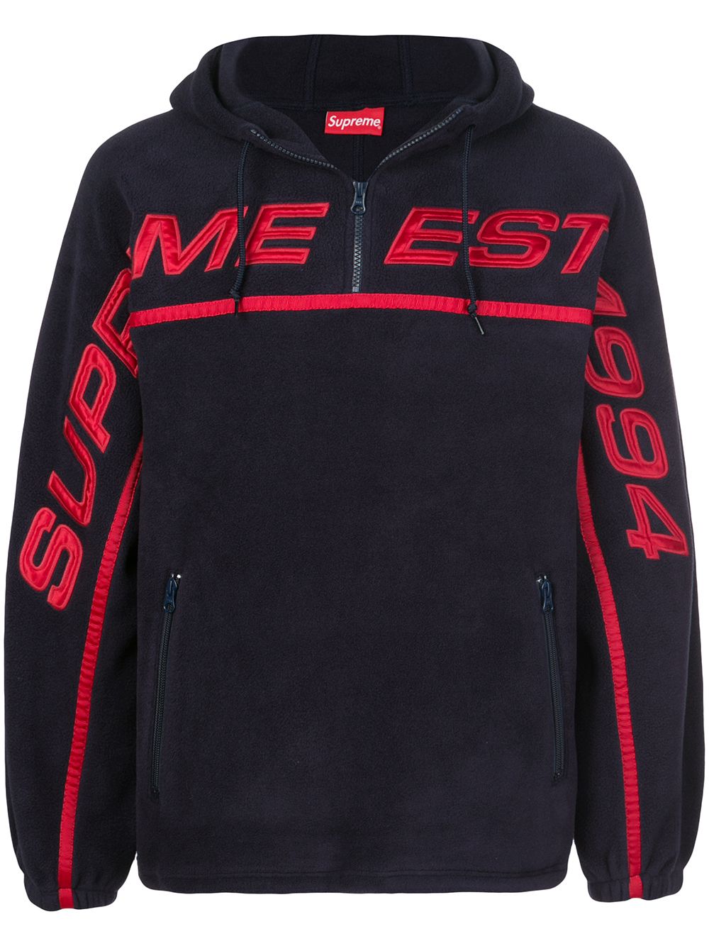 Supreme Polartec Half-Zip Hoodie - Blue | Editorialist