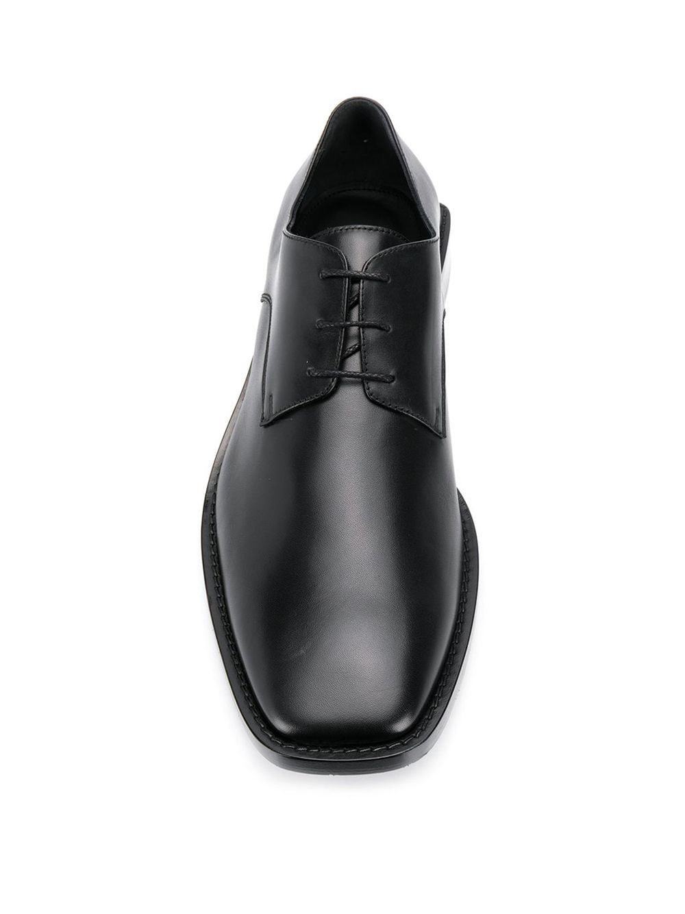Balenciaga Square Toe Derby Shoes - Black | Editorialist