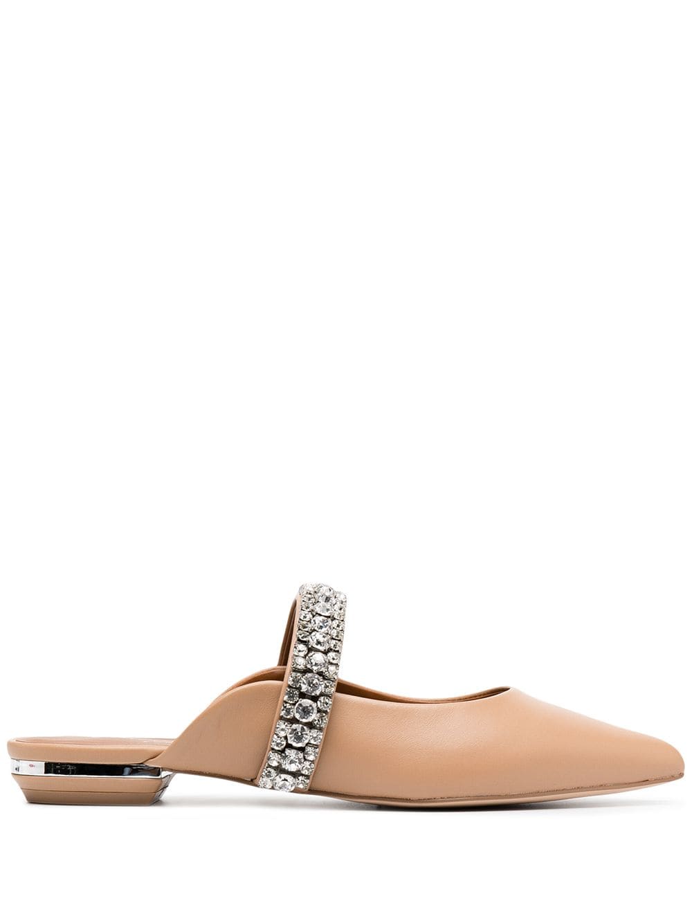 Black Knife Crystal-embellished Satin Slippers - Editorialist