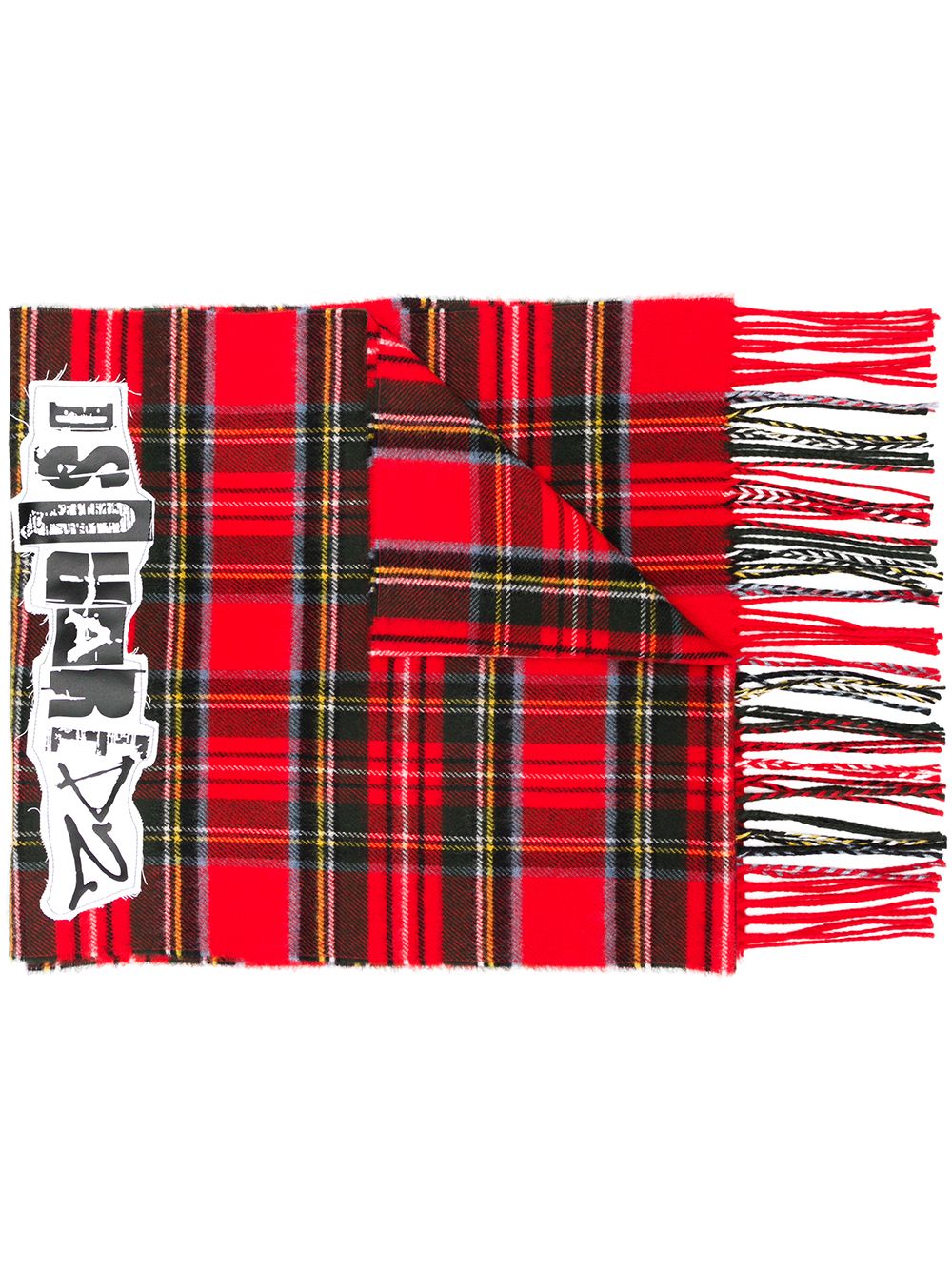 DSQUARED2 DSQUARED2 Logo Patch Tartan Scarf