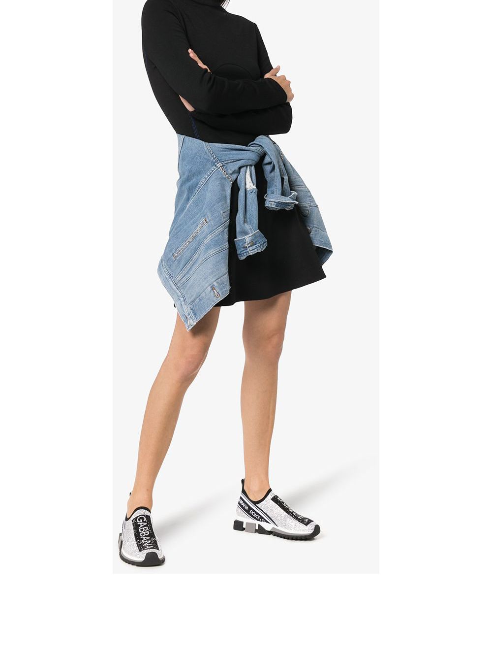 DOLCE & GABBANA Dolce & Gabbana Sorrento Embellished Slip-On Sneakers
