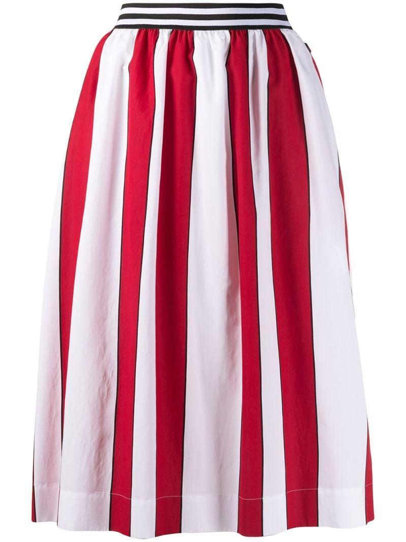 WOOLRICH Woolrich Striped Pleated Midi Skirt