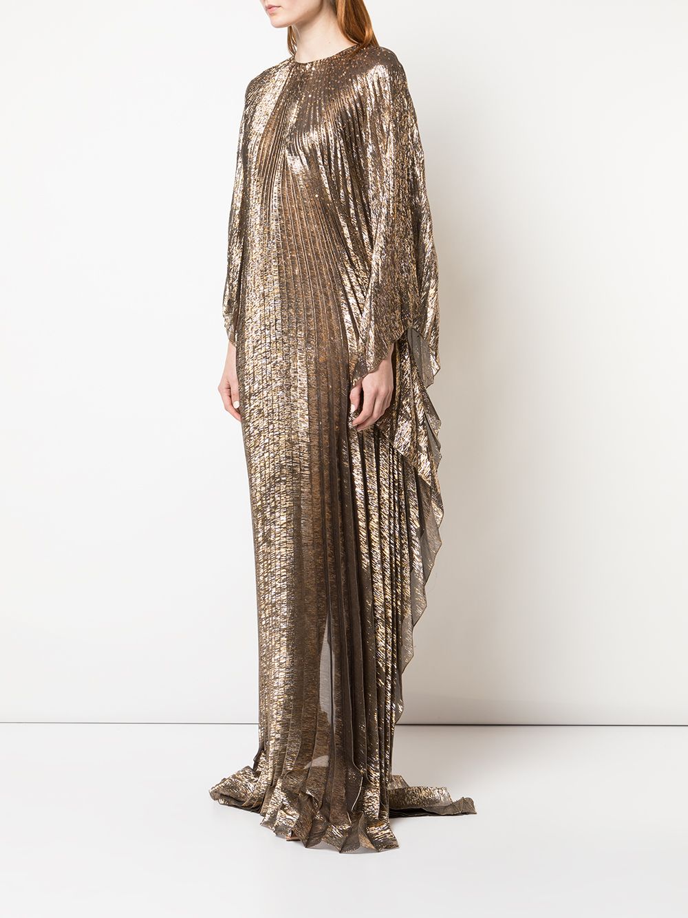 Oscar De La Renta Cape-Style Pleated Evening Gown In Gold - 60% Off |  Editorialist
