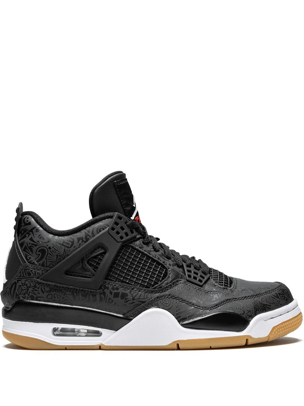 Jordan Air 4 Retro Se Laser Sneakers - Black | Editorialist display picture 1