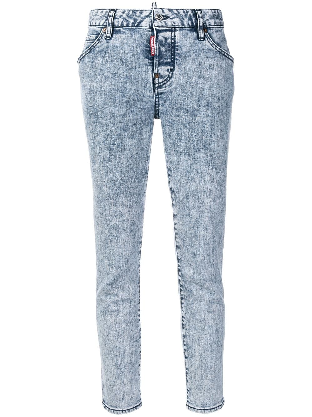 DSQUARED2 DSQUARED2 Skinny Acid Washed Cropped Jeans