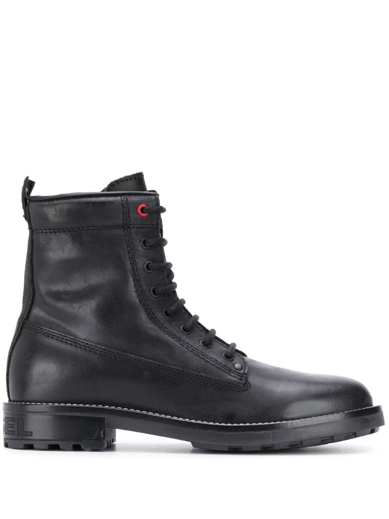 Diesel® D-Throuper Dbb Z Combat Boots In Black - 60% Off