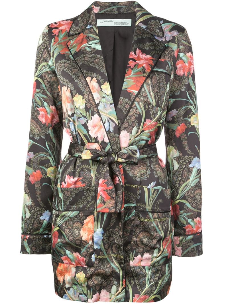 OFF-WHITE Floral Belted Jacket