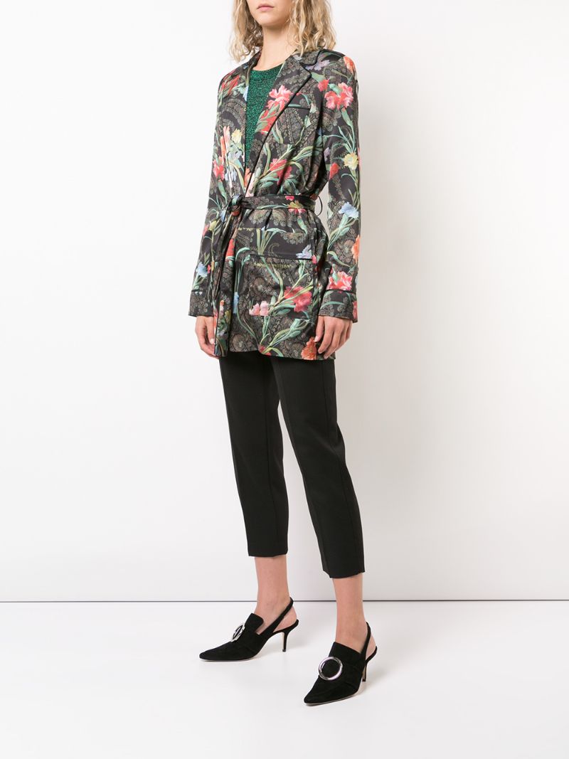 OFF-WHITE Floral Belted Jacket