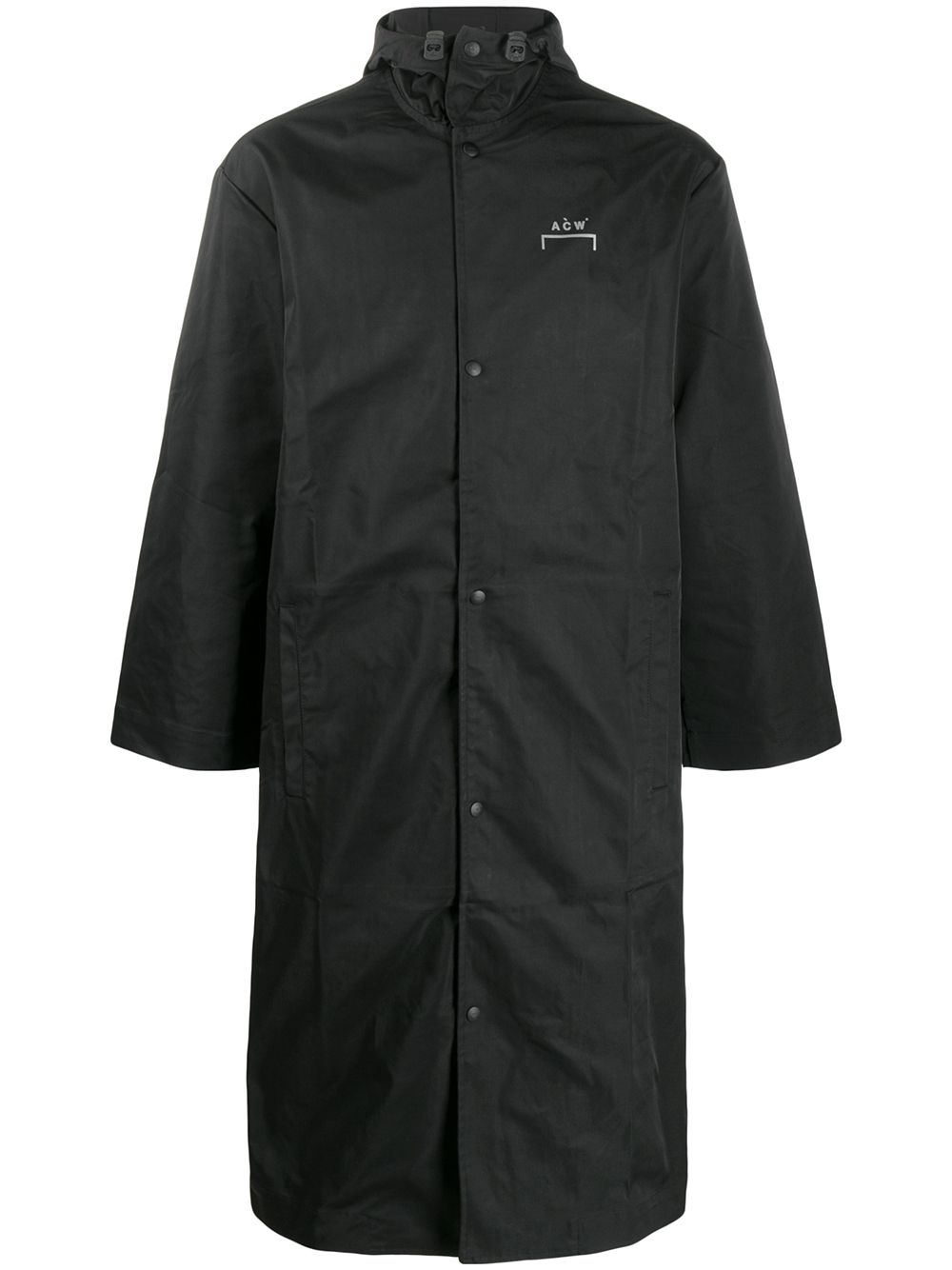 A-Cold-Wall* Logo Hooded Raincoat In Black - 67% Off | Editorialist