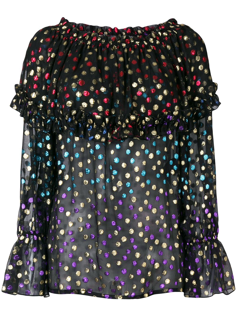 SAINT LAURENT Saint Laurent Fil-Coupé Blouse