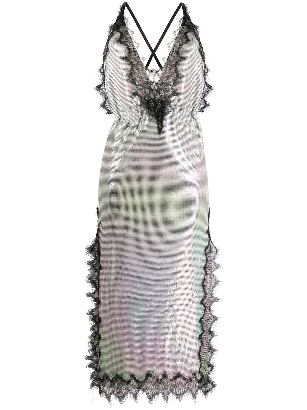 Christopher Kane Lace Chainmail Dress In Metallic - 50% Off