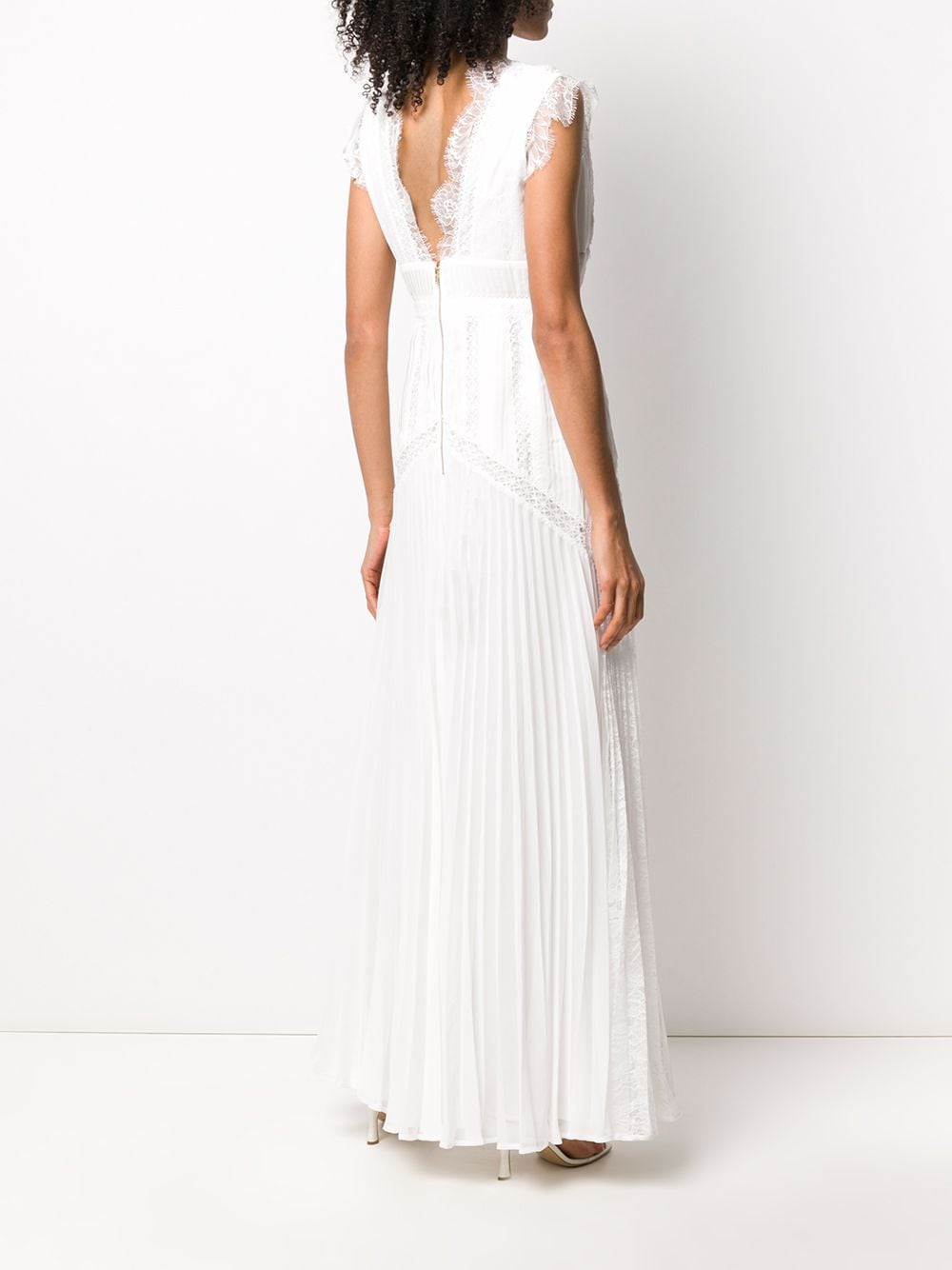 Self-Portrait Lace Panel Maxi Dress In White - 47% Off | Editorialist