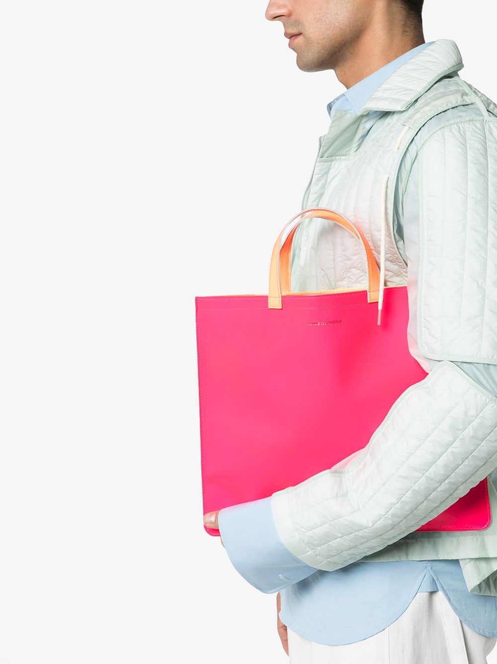 COMME DES GARÇONS Comme Des Garçons Wallet Colour-Block Leather Tote Bag