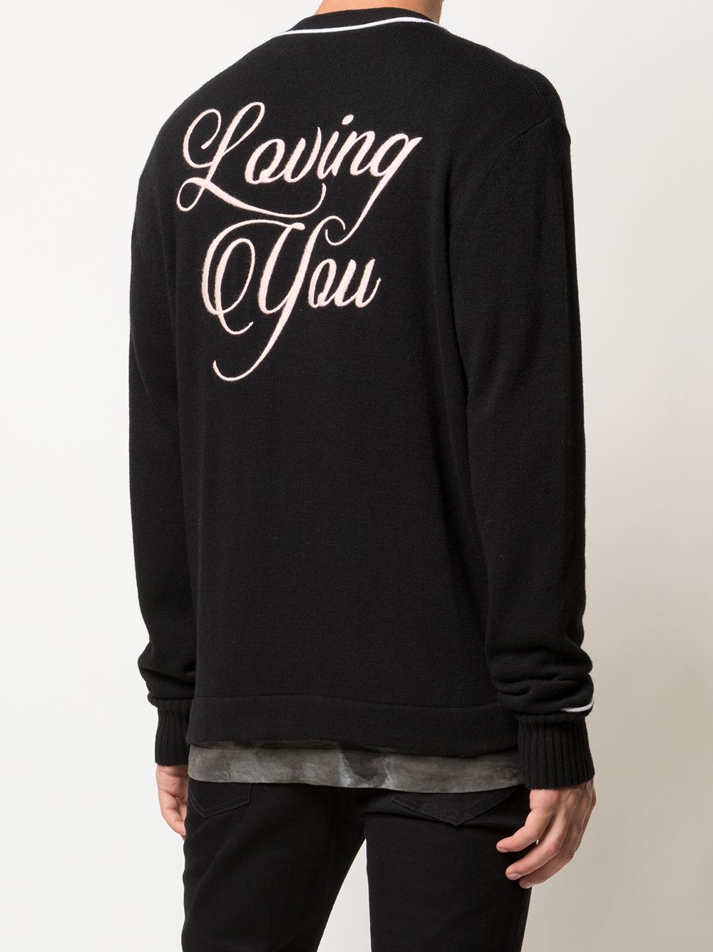 Amiri Loving You Cardigan In Black - 43% Off | Editorialist