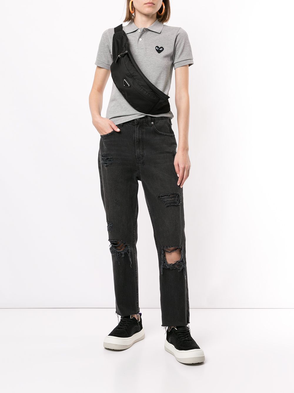 PLAY COMME DES GARCON logo embroidered polo shirt
