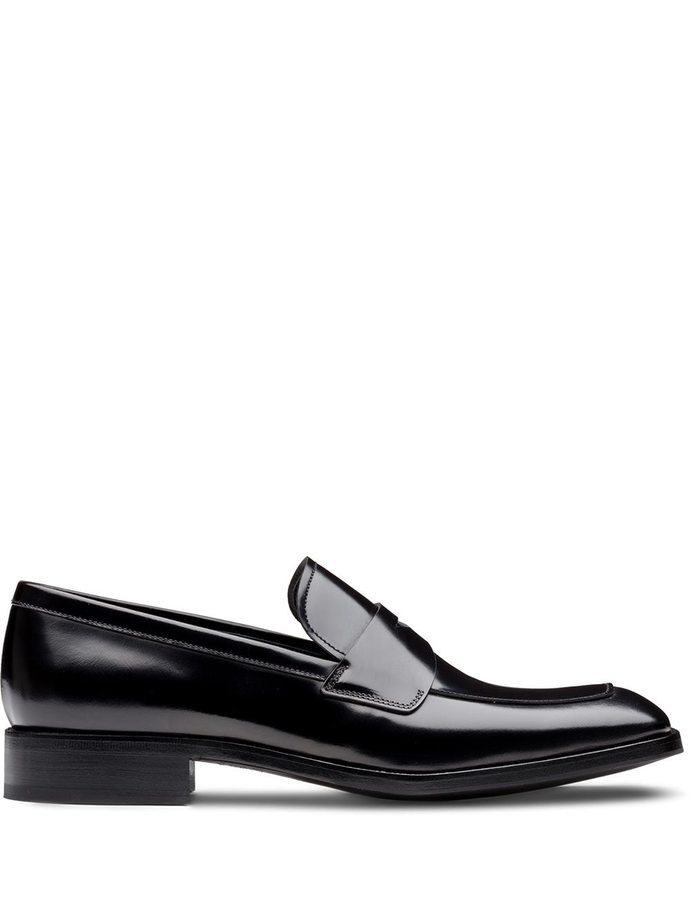 靴 PRADA Square Toe Leather Loafers Black 12498907~black_0.jpg