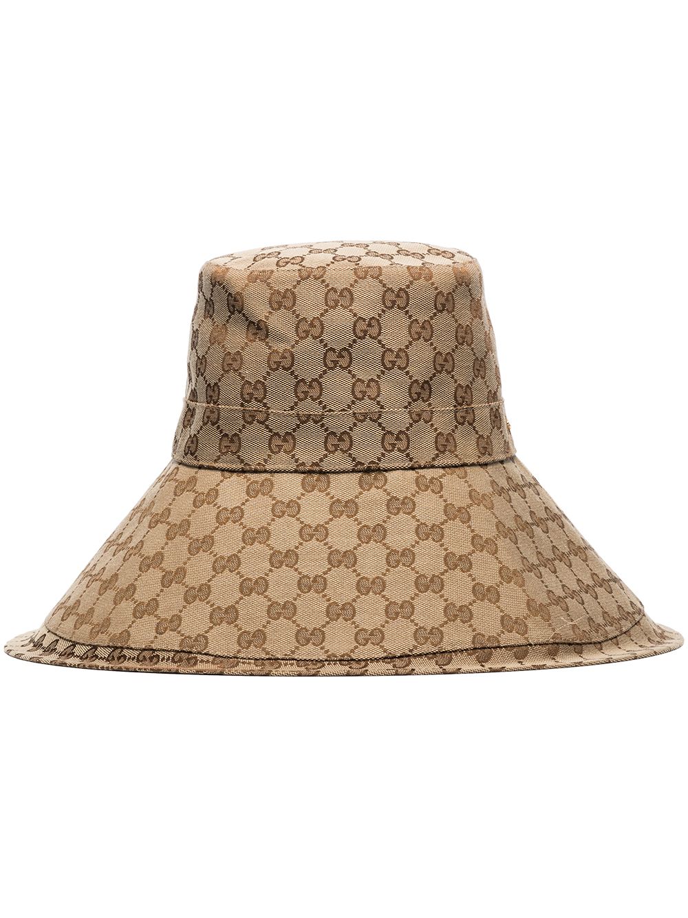 Gucci Gg Upreme Wide-Brim Hat - Brown | Editorialist display picture 3