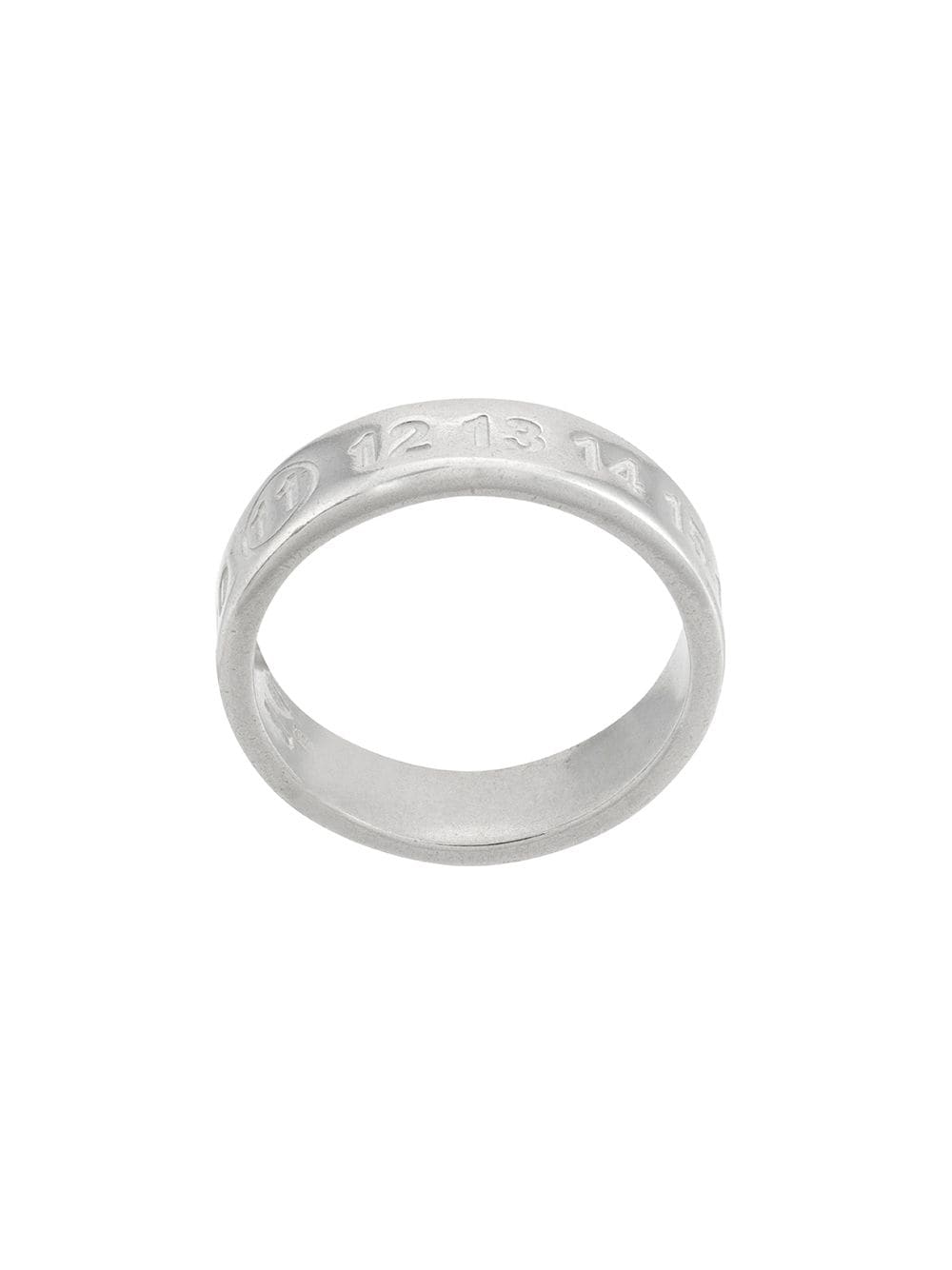Maison Margiela Logo-Embossed Ring - Metallic | Editorialist