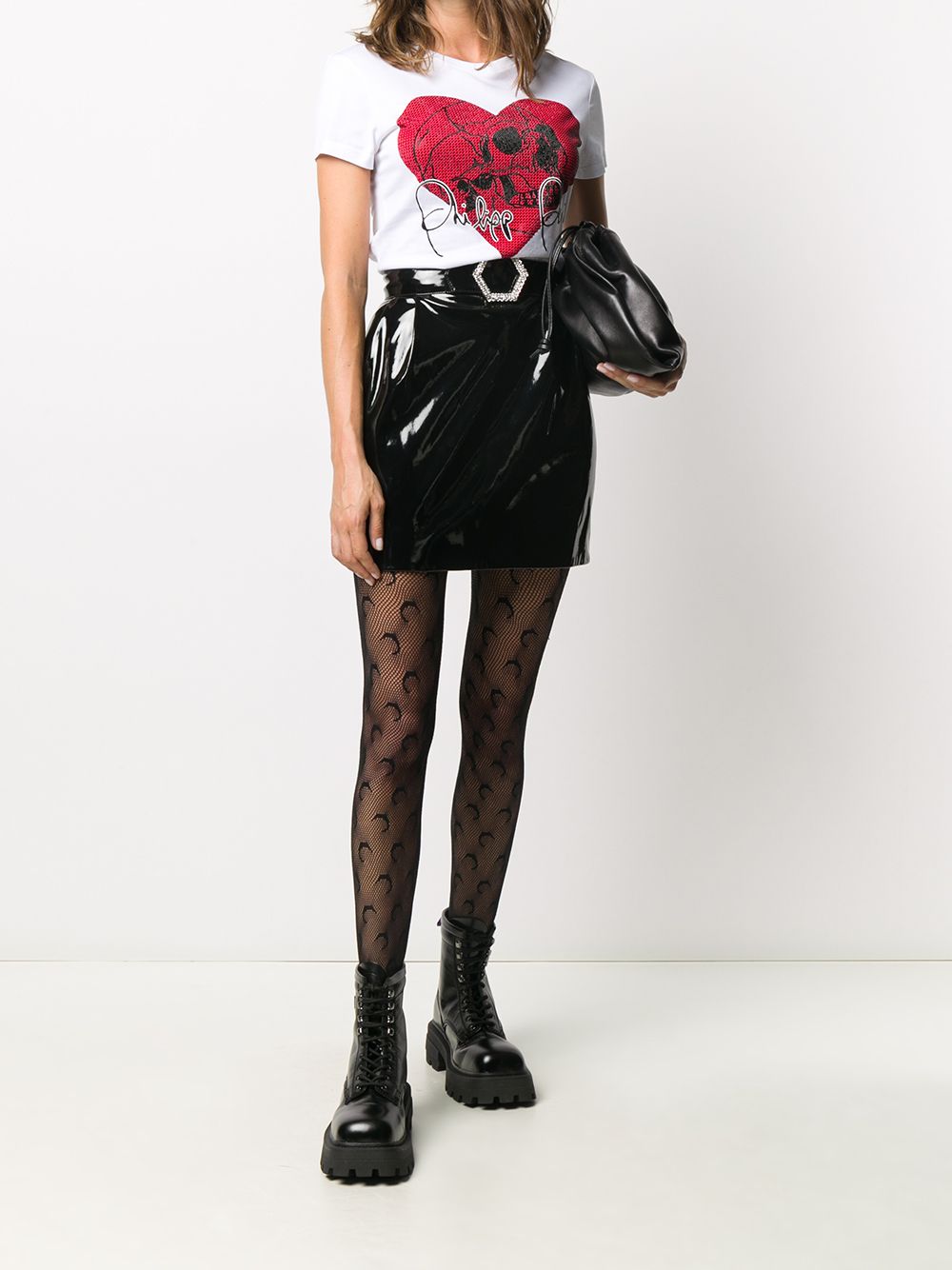 PHILIPP PLEIN Philipp Plein Patent Mini Skirt
