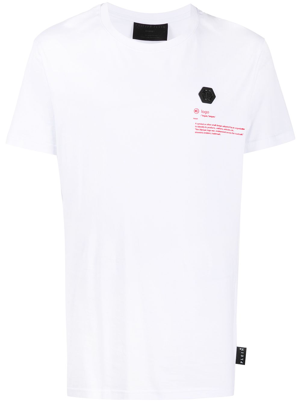 PHILIPP PLEIN PHILIPP PLEIN Skull-Print Logo-Patch T-Shirt