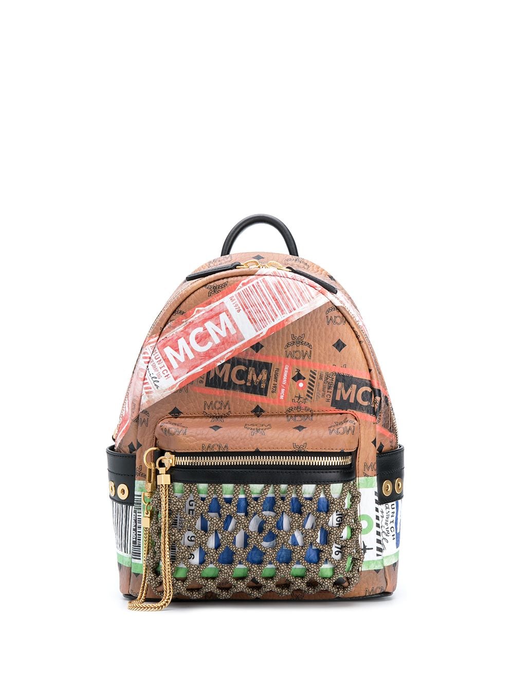 Mcm Stark Flight Print Visetos Backpack In Neutrals - 40  display picture 2