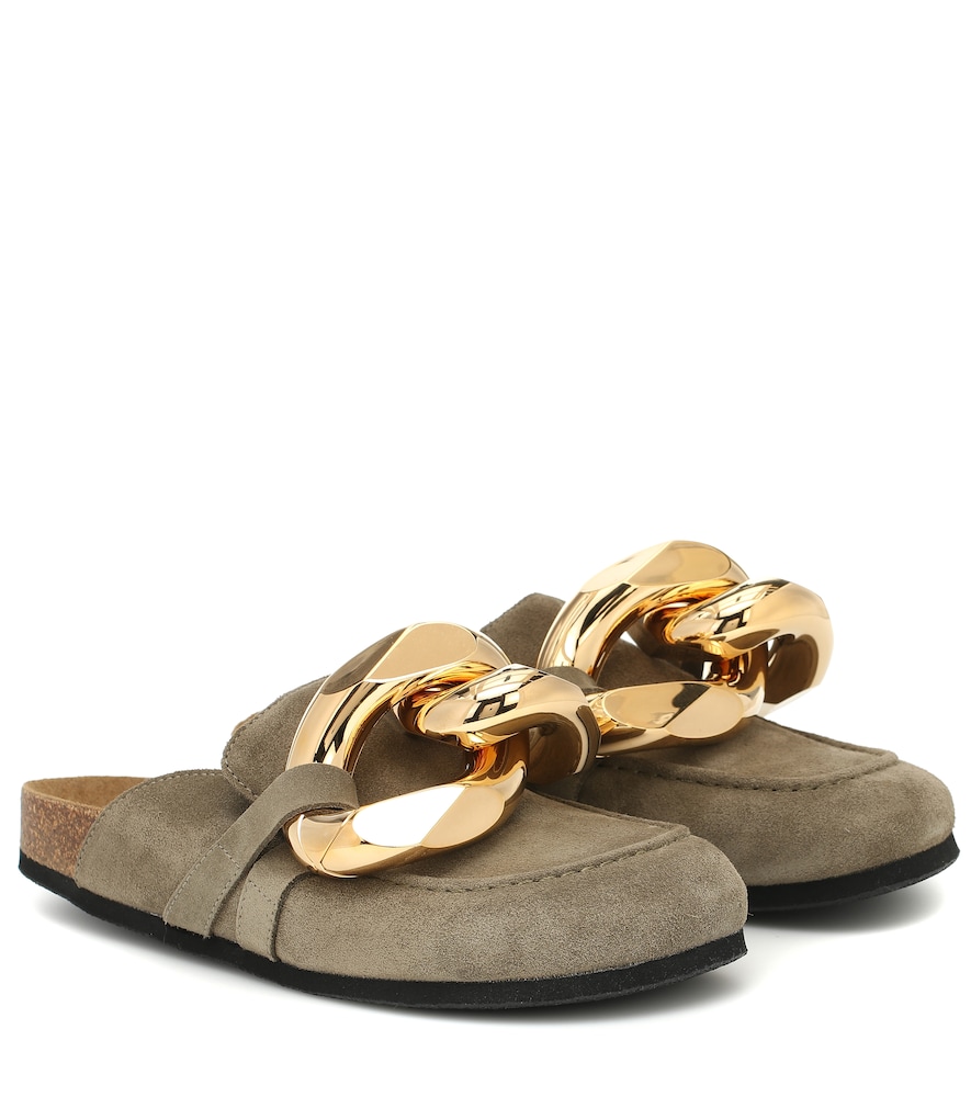 JW ANDERSON JW Anderson Embellished Suede Slippers