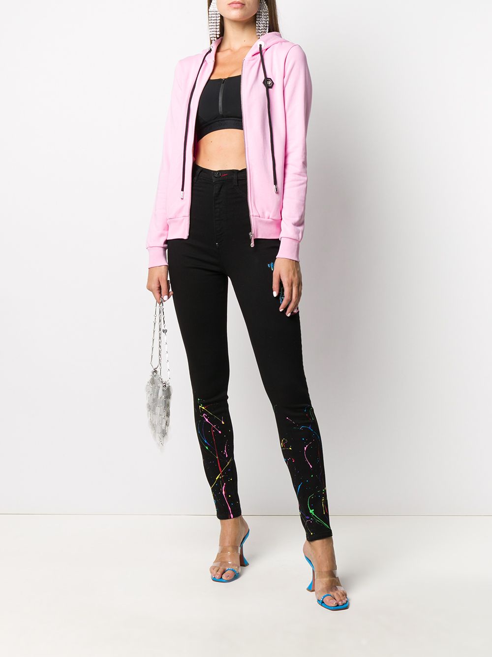 PHILIPP PLEIN Philipp Plein Crystal Skull Embellished Leggings