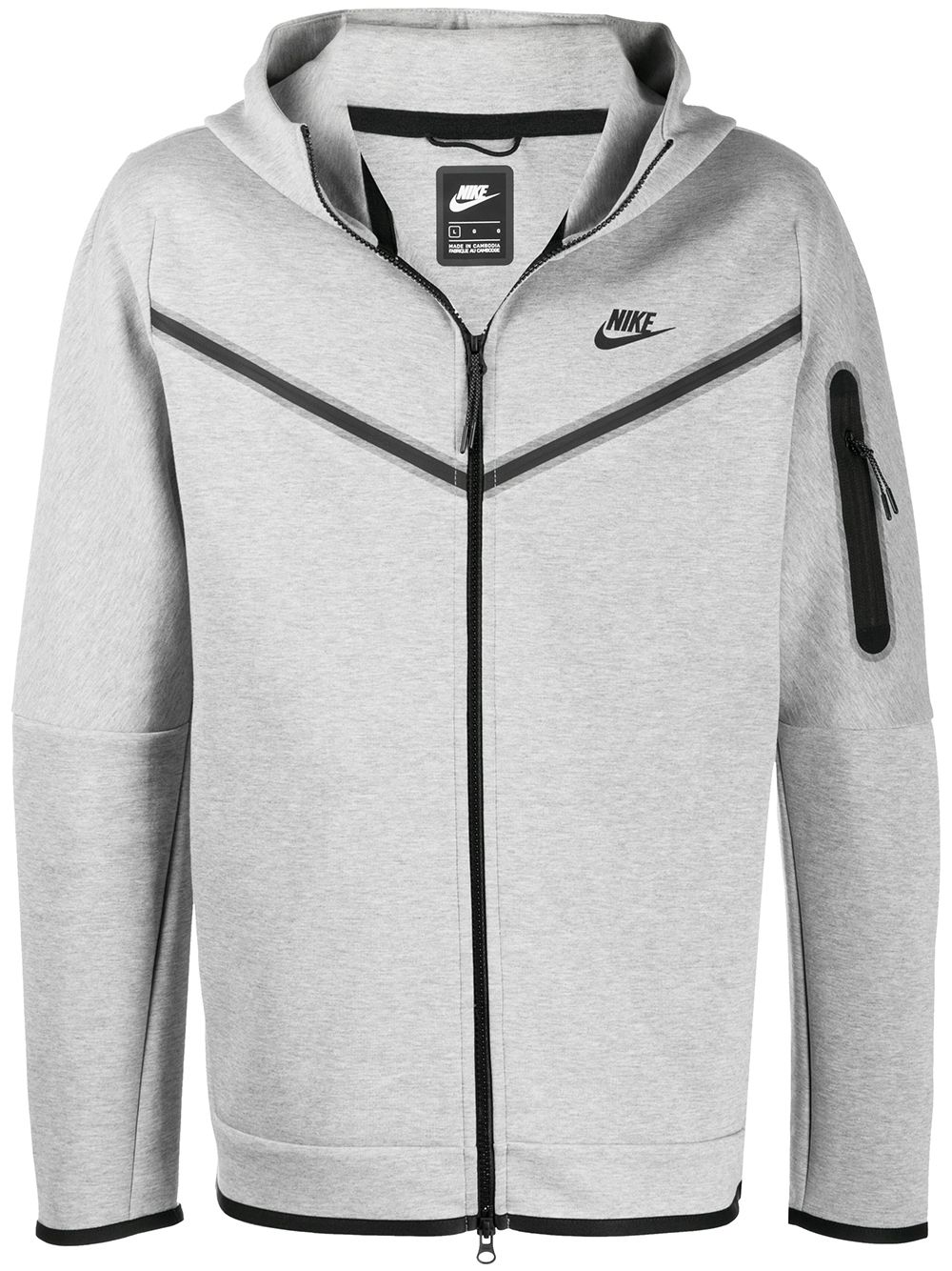 black and grey nike zip up
