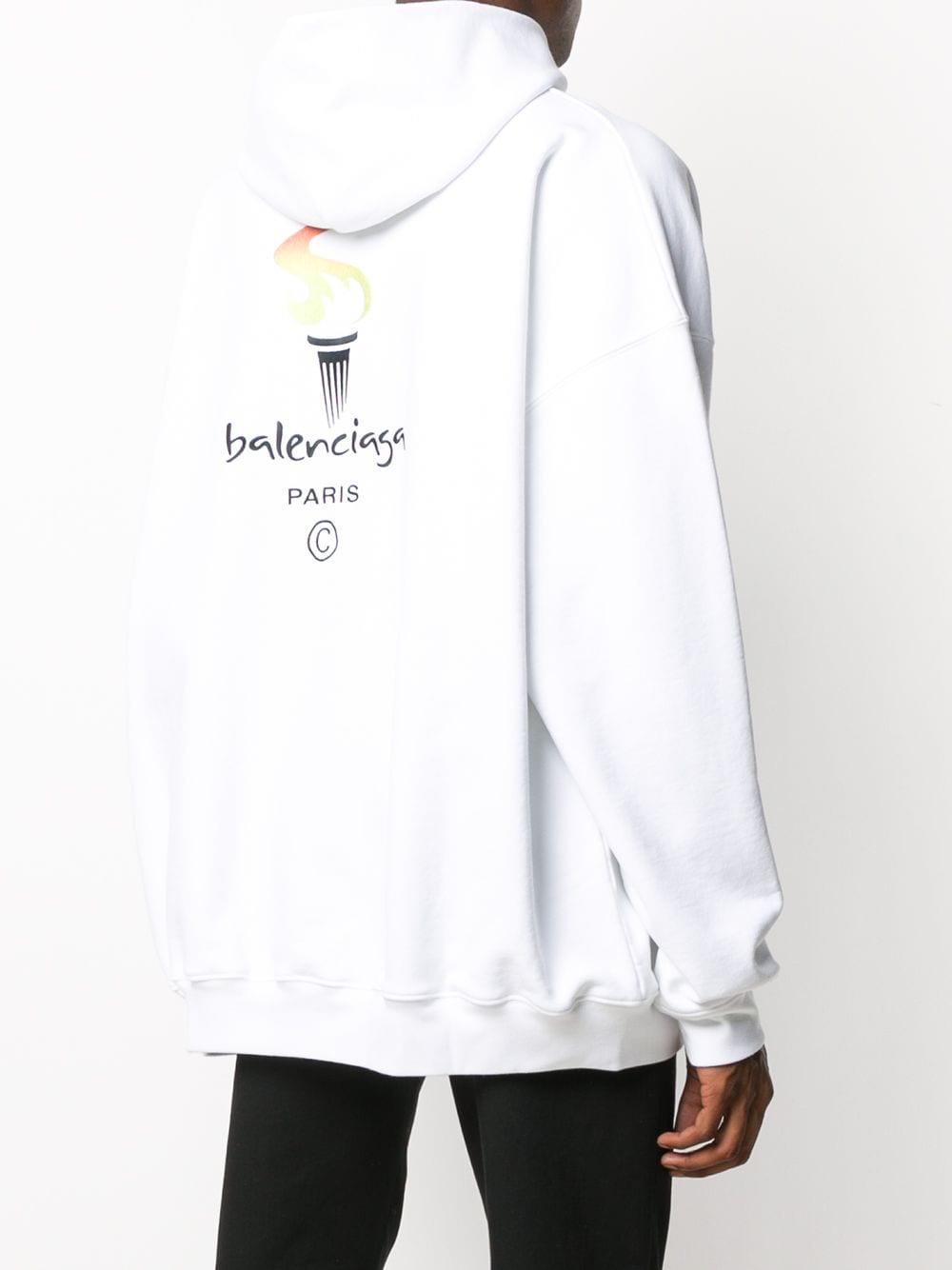 【BALENCIAGA】Olympics Embroidery hoodie Balenciaga Paris Olympics Embroidery Hoodie - White | Editorialist