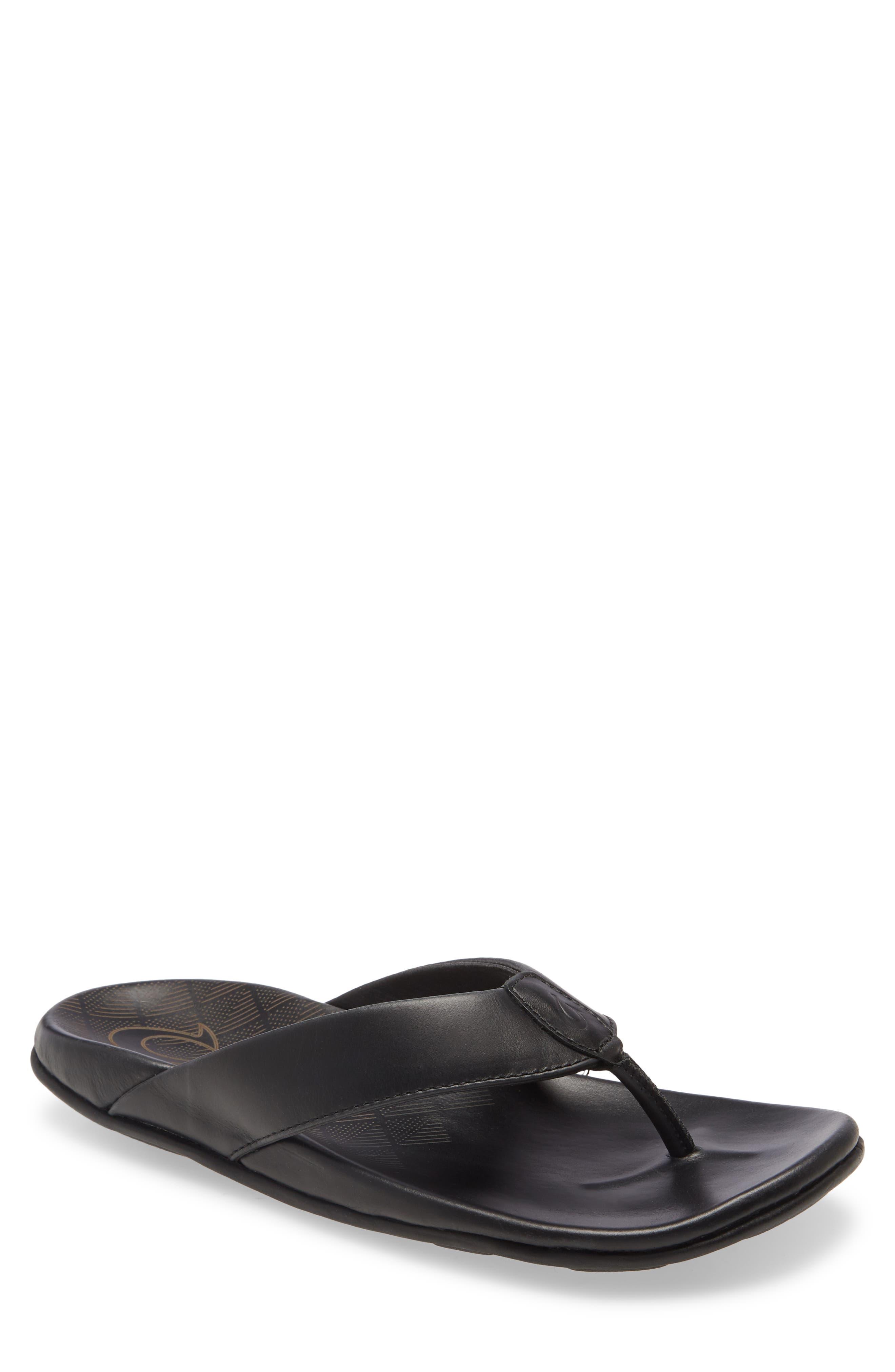 Olukai Auinala Flip Flop - Black | Editorialist