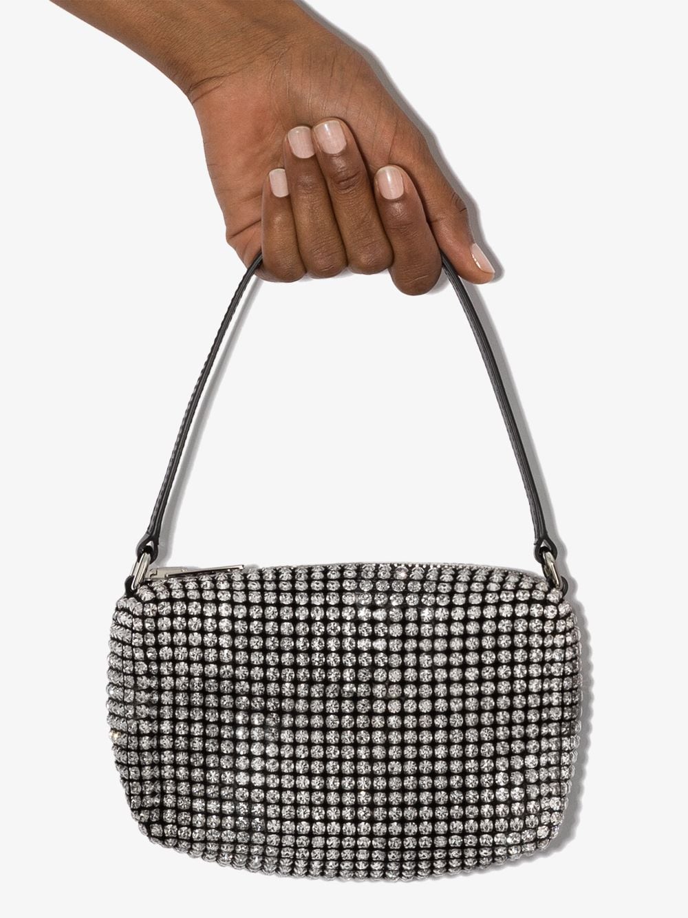 Alexander Wang Wangloc Rhinestone Clutch - Metallic | Editorialist