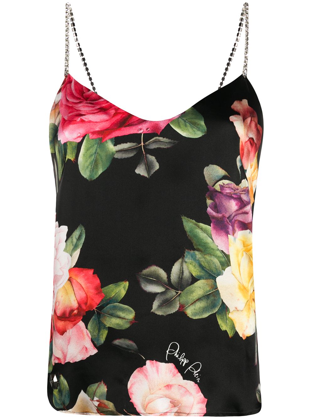 PHILIPP PLEIN Philipp Plein Holiday Flowers Print Silk Top