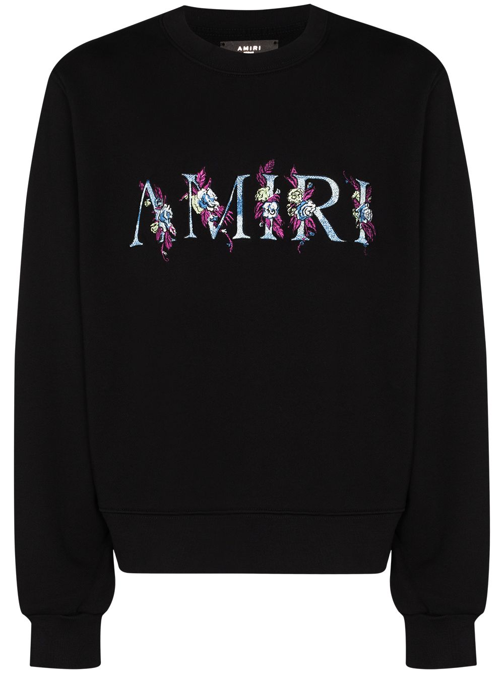 Amiri Floral Logo Weathirt - Black | Editorialist