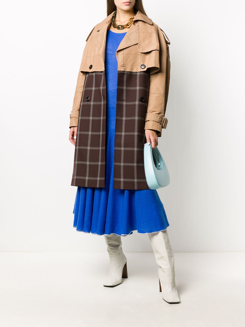 MARNI Checkered Wool-Blend Trench Coat