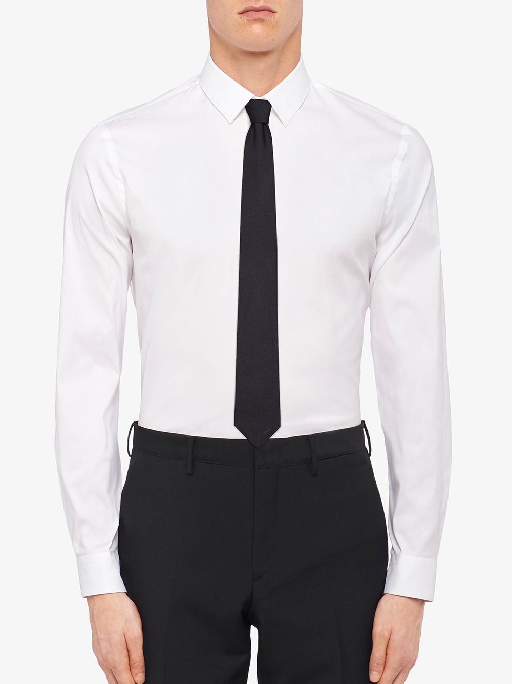 PRADA Pointed Satin Tie