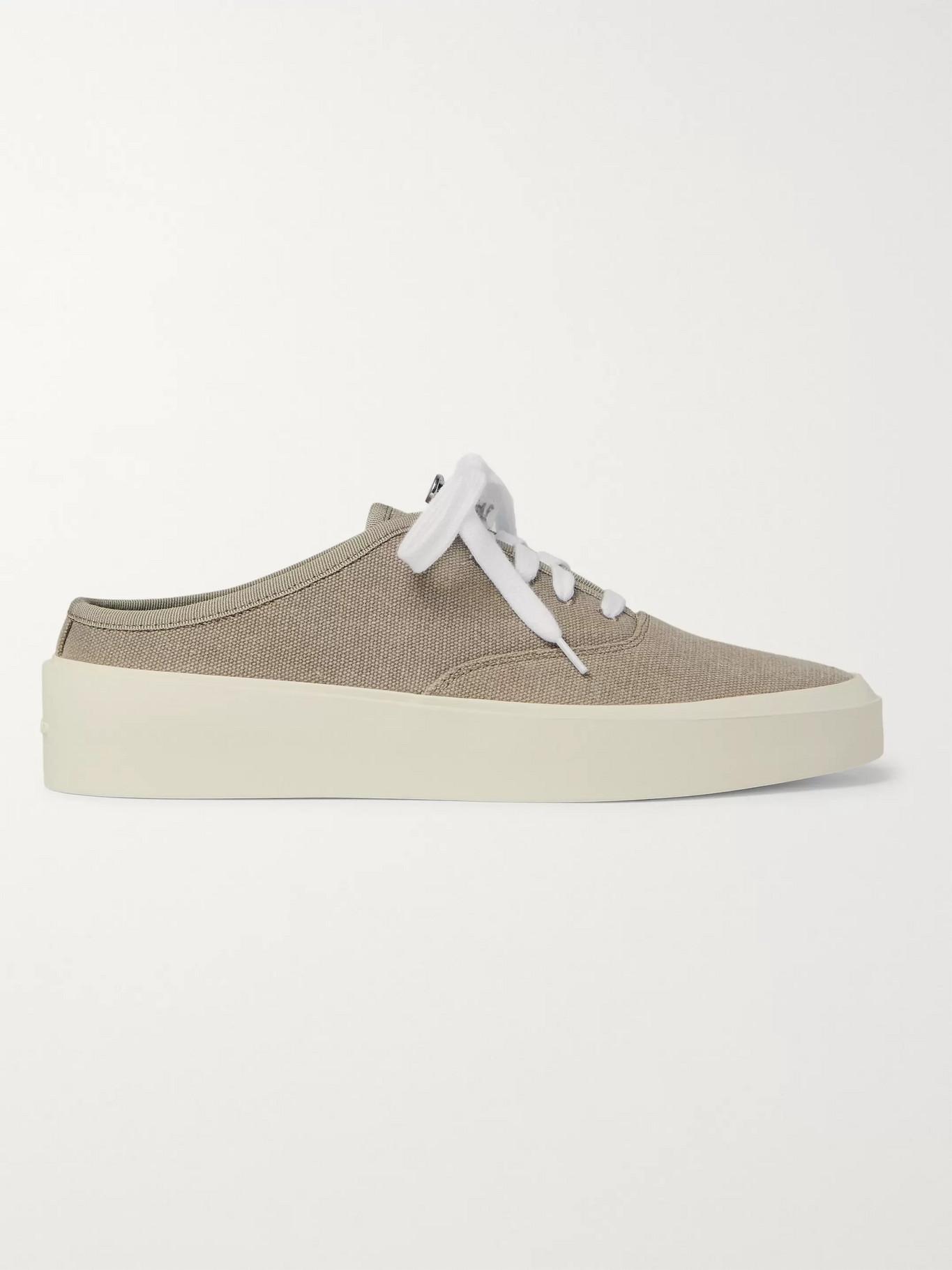 Fear of God 101 Canvas Backless Sneakers Buy Fear of God women beige 101 backless sneakers for $147  main image 2