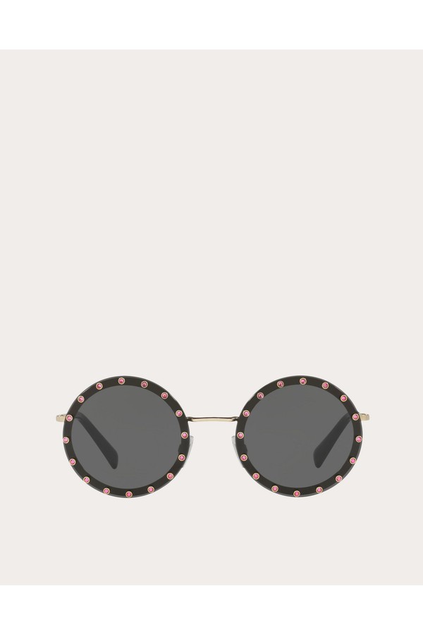 Valentino Garavani Crystal Studded Round Frame Metal  display picture 3