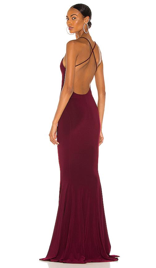 Norma Kamali X Low Back Slip Mermaid Fishtail Gown In Plum - 46% Off |  Editorialist