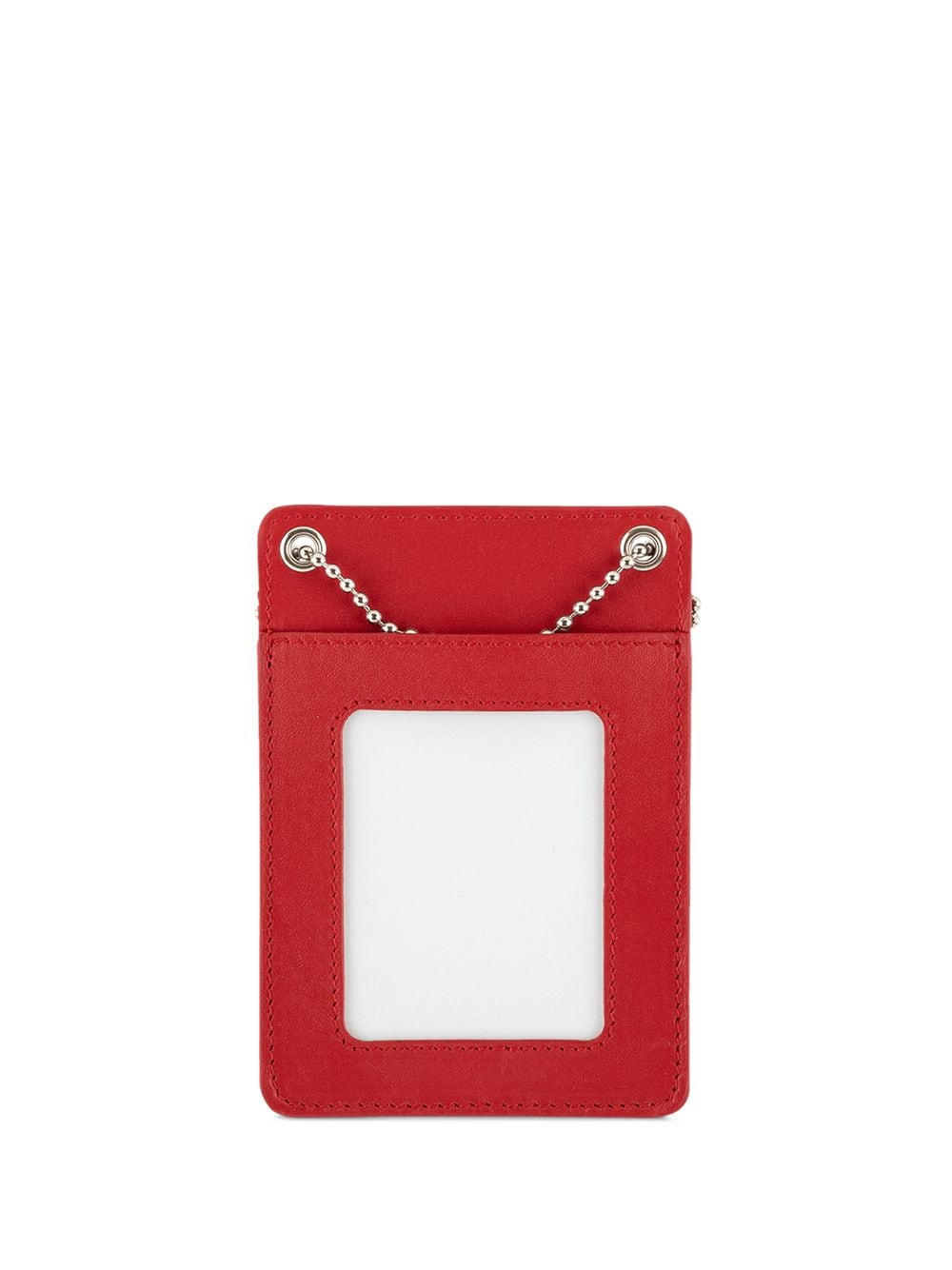 Supreme Debossed-Logo Leather Id Holder - Red | Editorialist